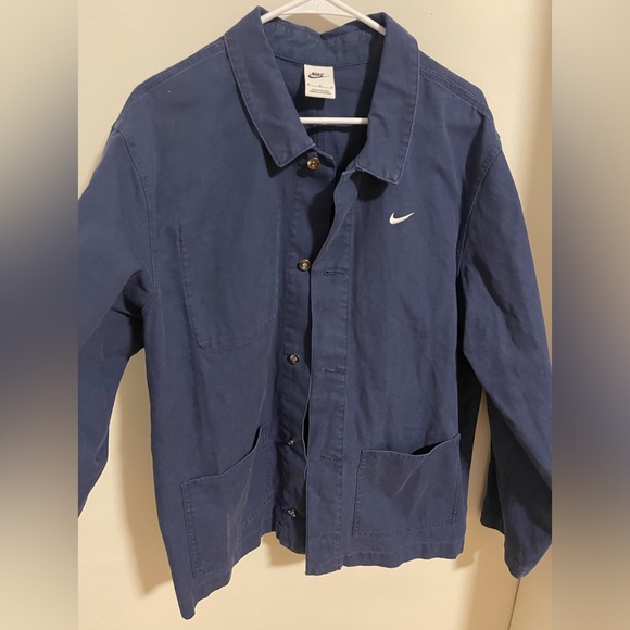Nike | Jackets & Coats | Dark Blue Nike Button Up | Poshmark
